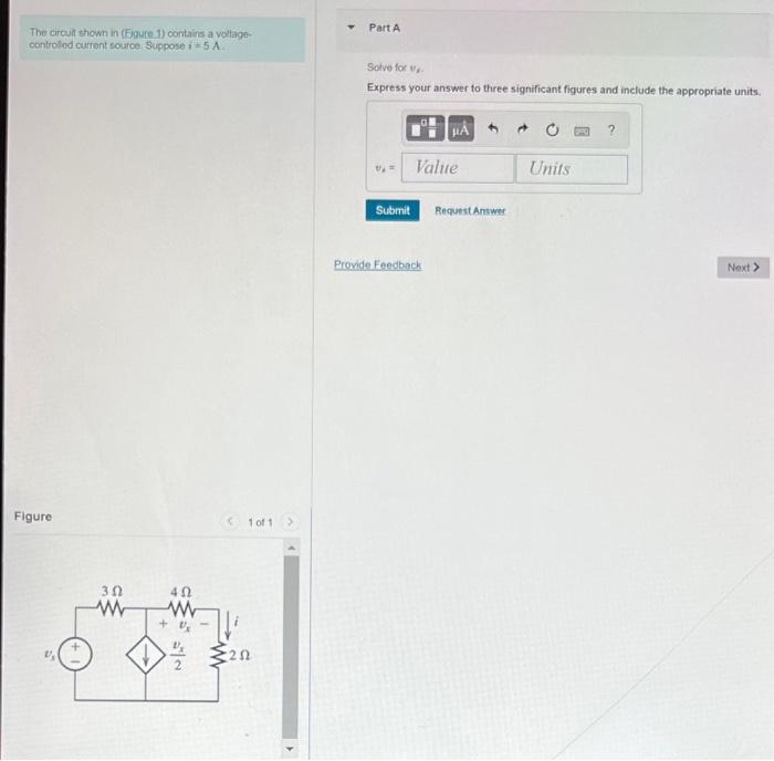 Solved Part A The circut shown in (Egure 1) contains a | Chegg.com