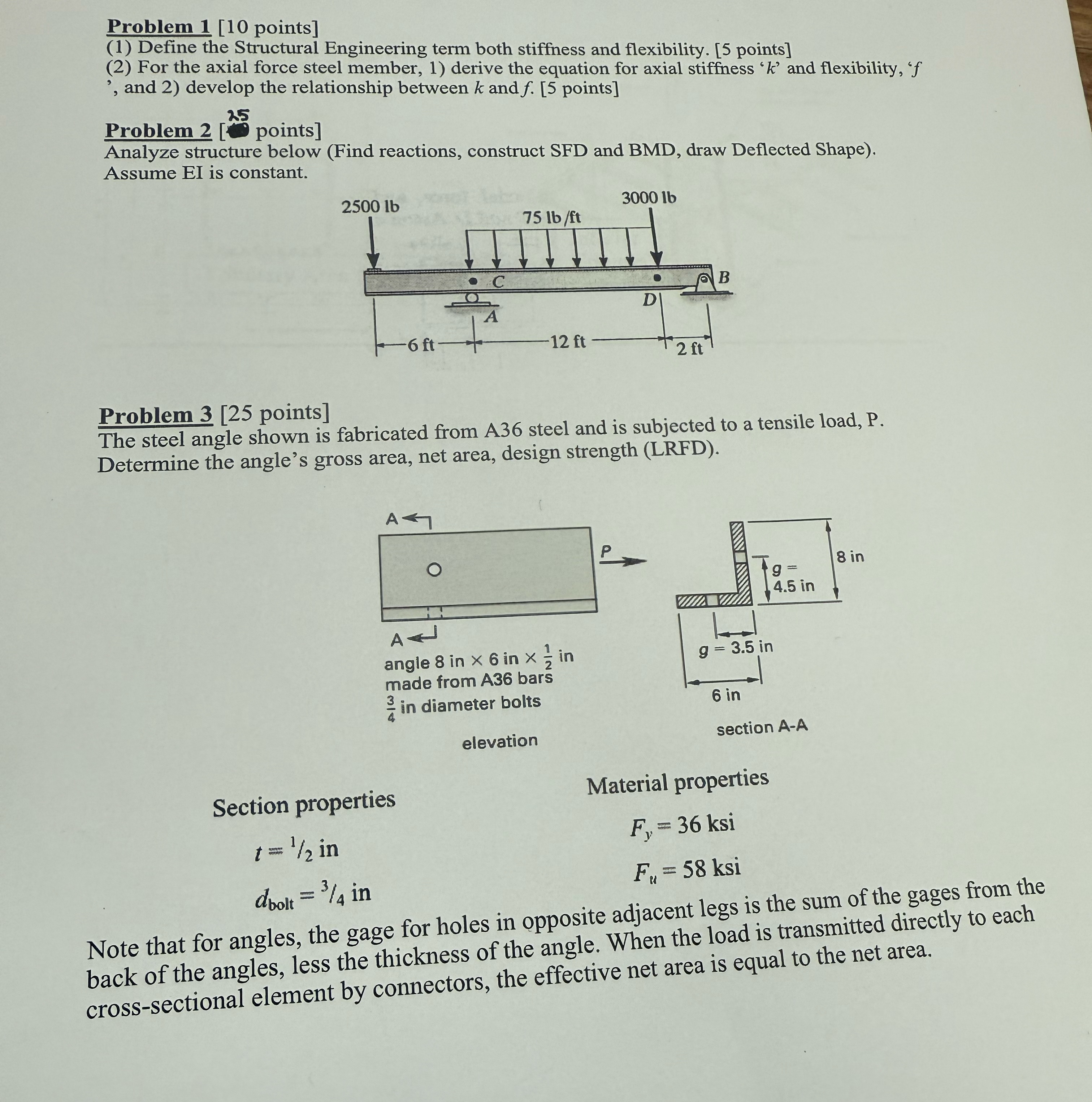 Solved Problem 1 [10 ﻿points](1) ﻿Define the Structural | Chegg.com