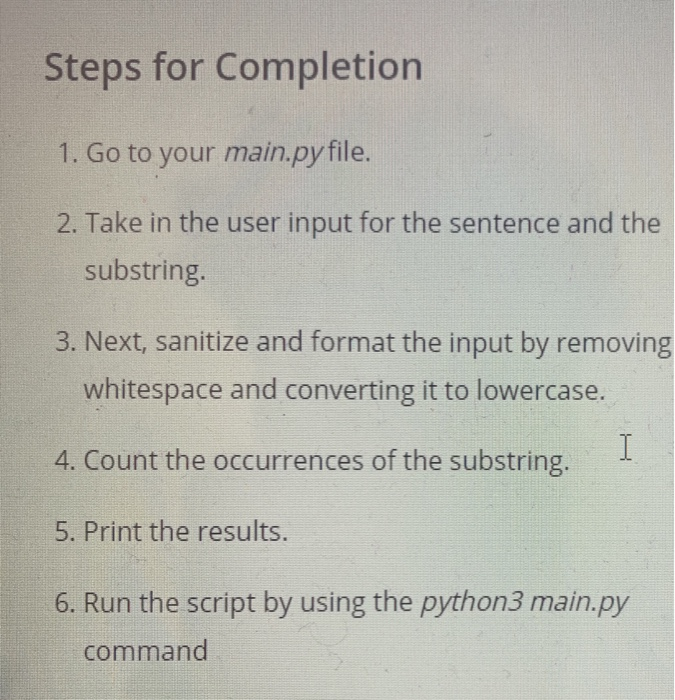 Solved Steps for Completion 1. Go to your main.py file. 2. | Chegg.com