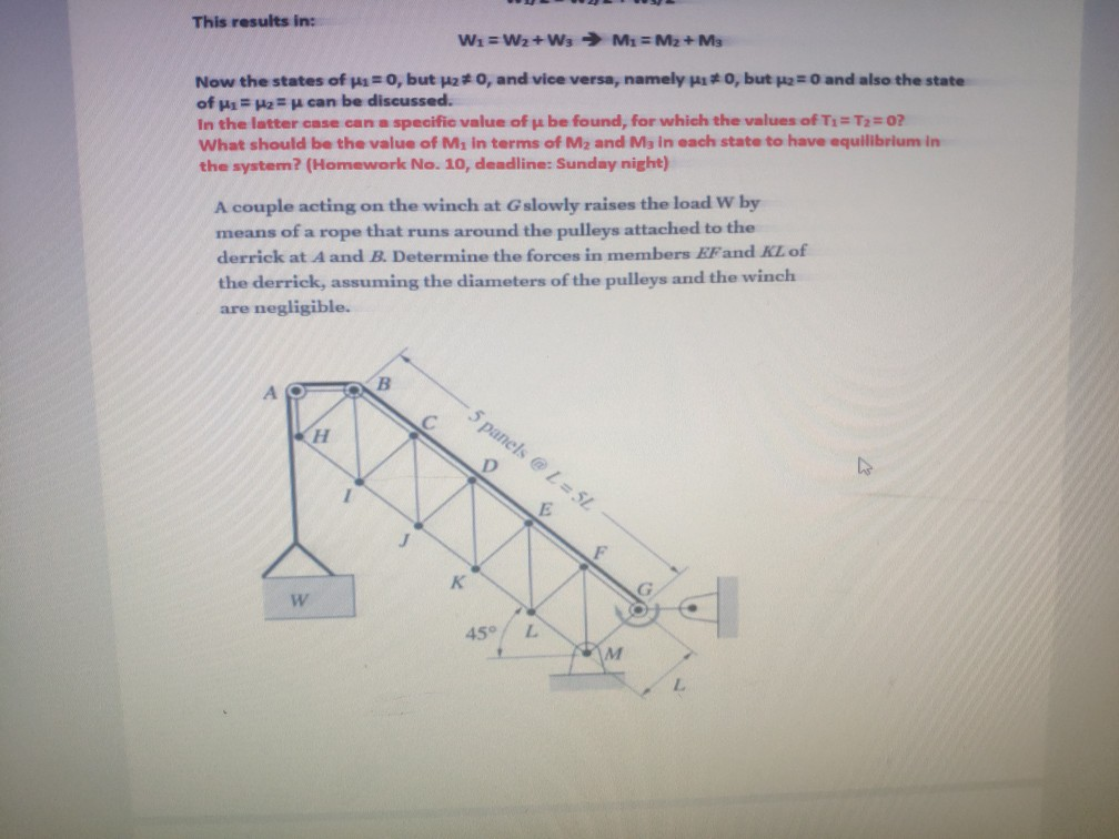 Solved This results in: Wi=W2+W3 → Mi=Mz+Mg Now the states | Chegg.com