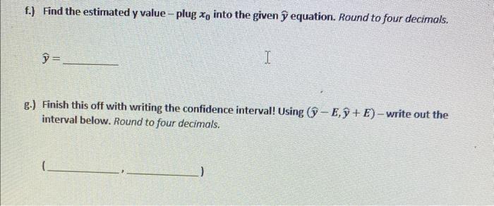 Solved \#1) Construct a 95% prediction interval for the data | Chegg.com