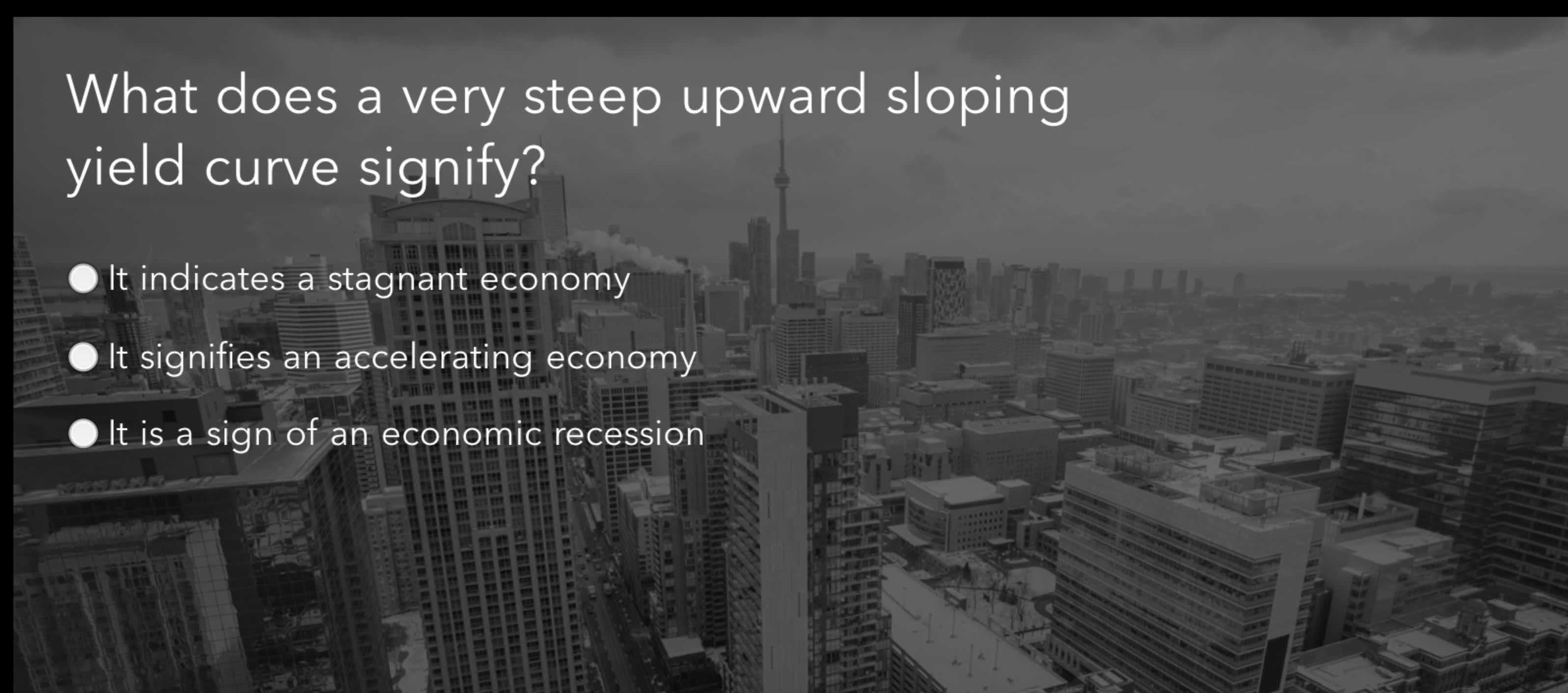 Solved What does a very steep upward slopingyield curve | Chegg.com