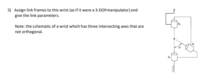 Solved Assign link frames to this wrist (as if it were a | Chegg.com