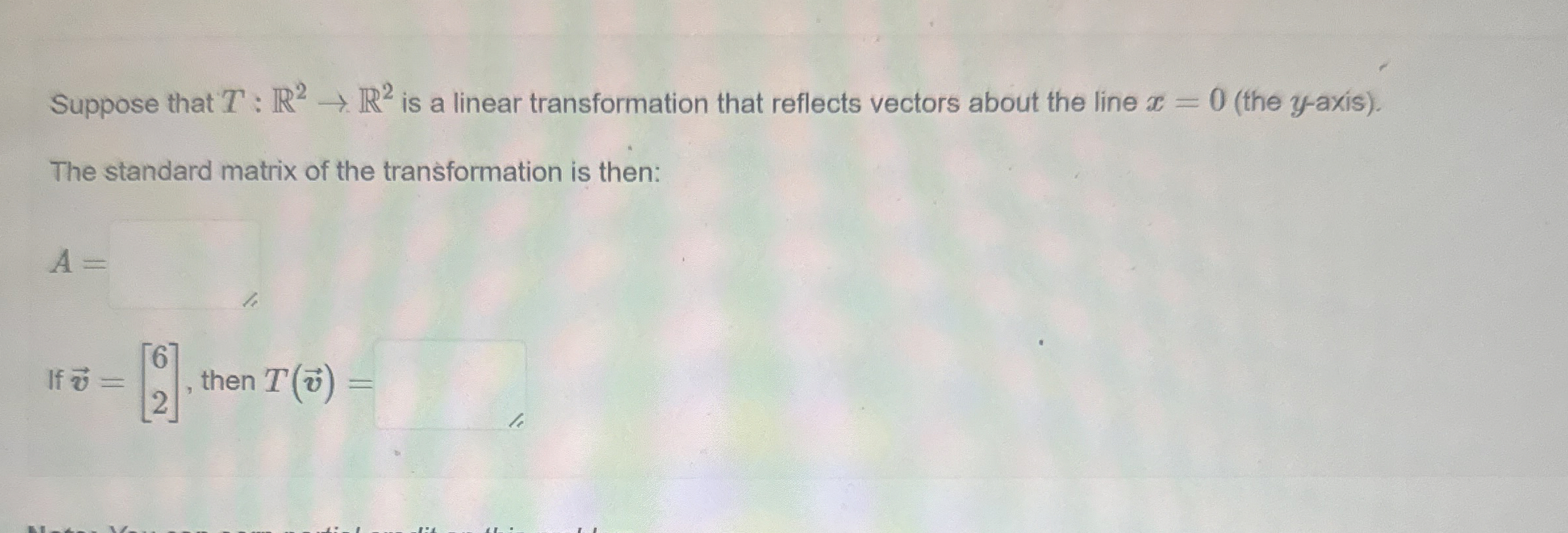 Solved Suppose that T:R2→R2 ﻿is a linear transformation that | Chegg.com