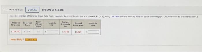Solved As one of the loan officers for Grove gate bank, | Chegg.com