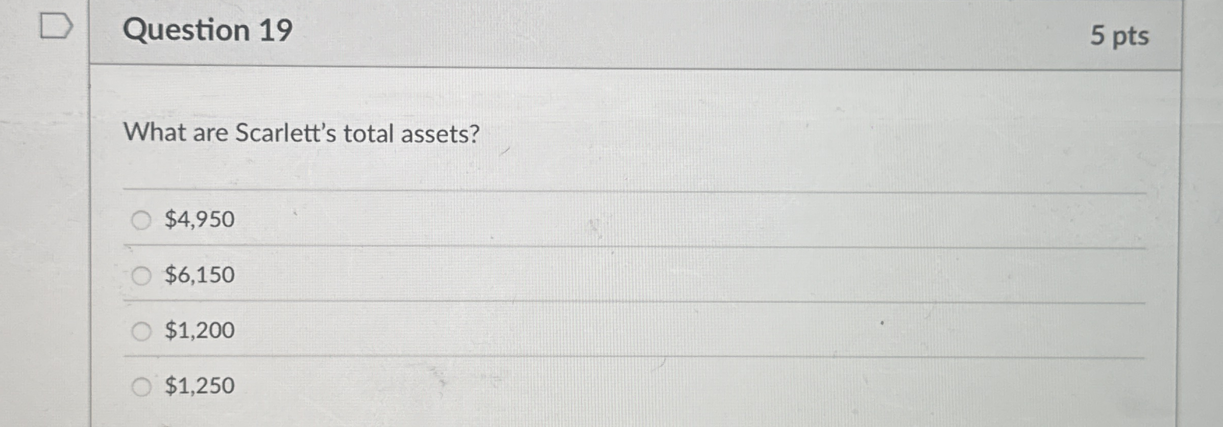 Solved Question 19What are Scarlett's total | Chegg.com