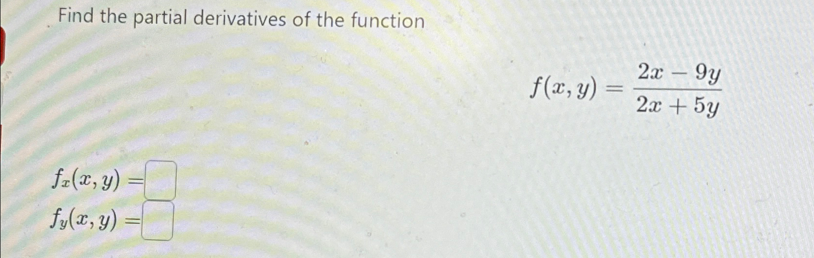 Solved Find the partial derivatives of the | Chegg.com