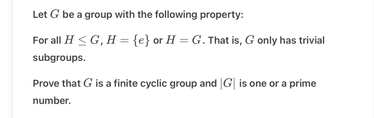 Solved Let G ﻿be a group with the following property:For all | Chegg.com