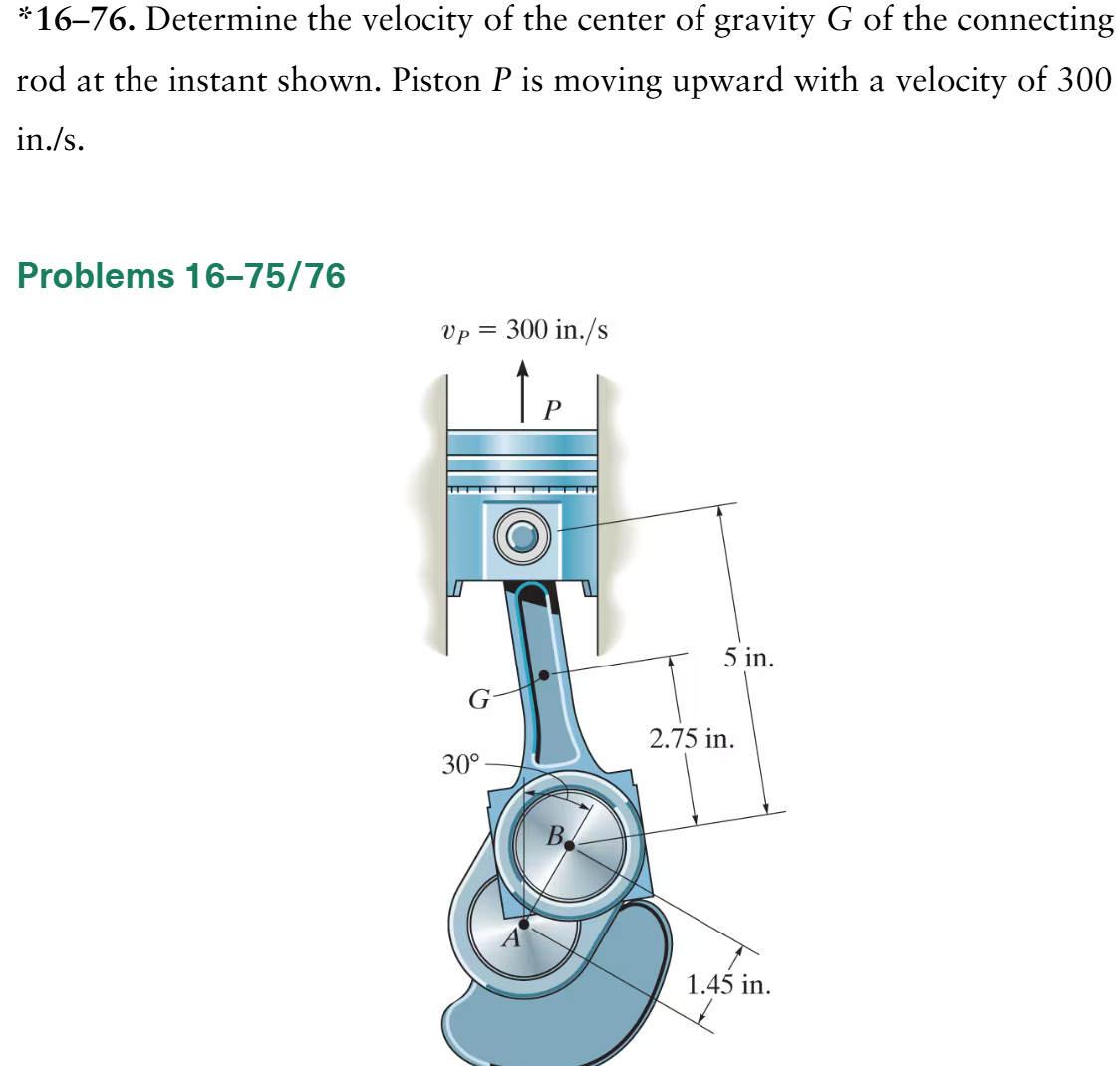 Solved *16-76. ﻿Determine the velocity of the center of | Chegg.com