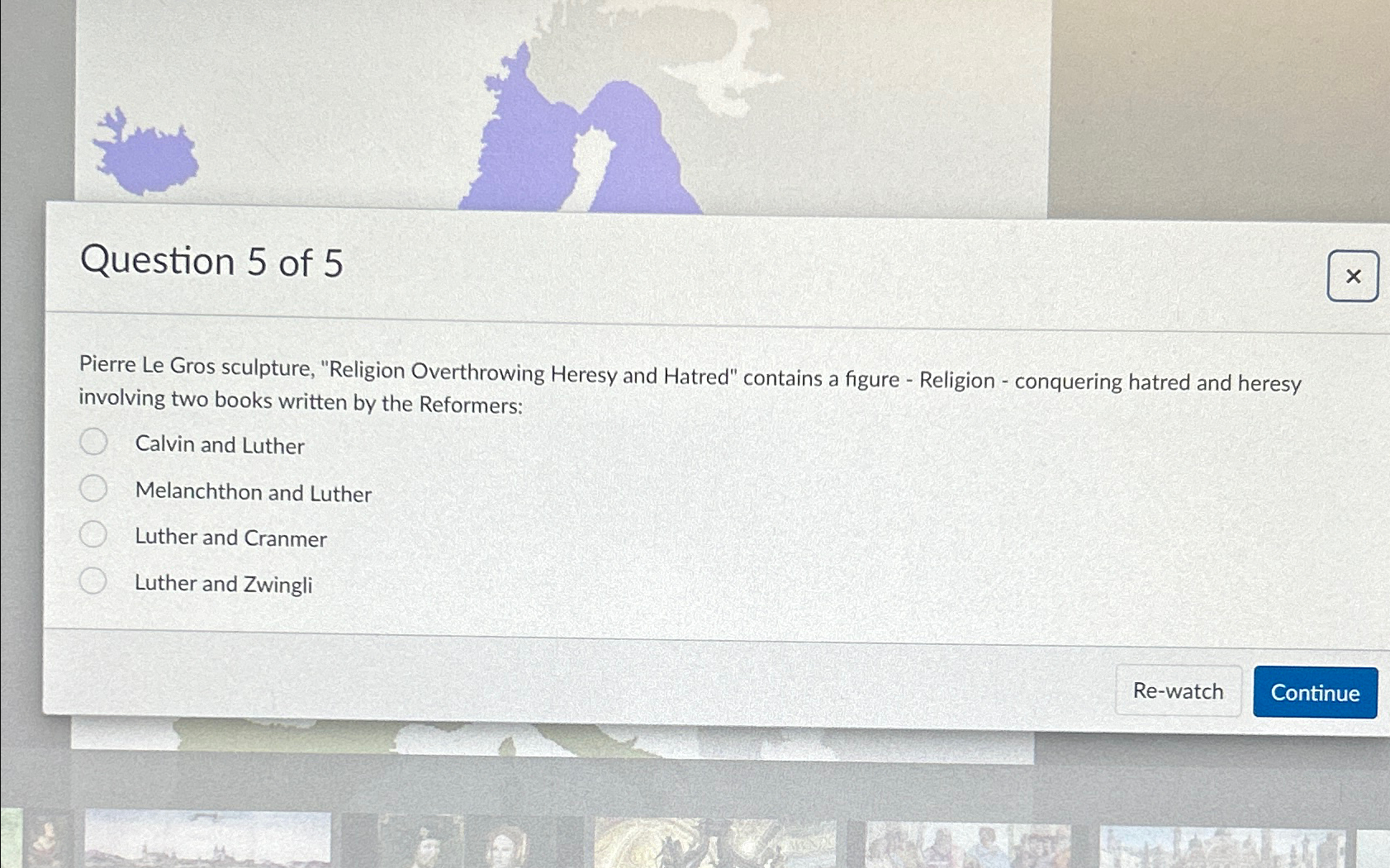 Solved Question 5 ﻿of 5Pierre Le Gros sculpture, "Religion | Chegg.com