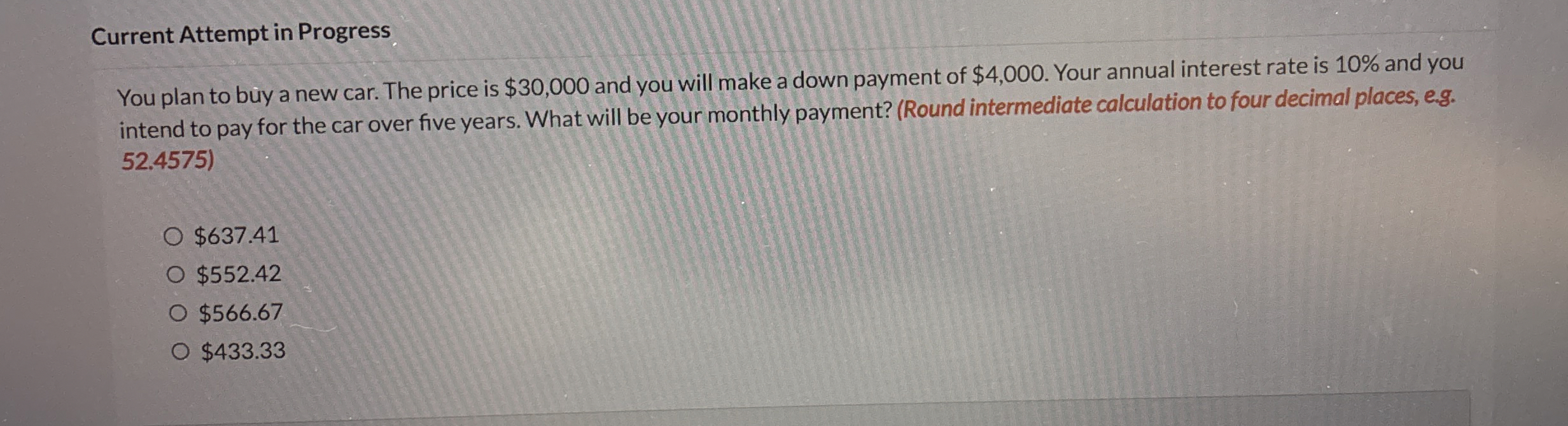 Solved Current Attempt in ProgressYou plan to buyy a new | Chegg.com