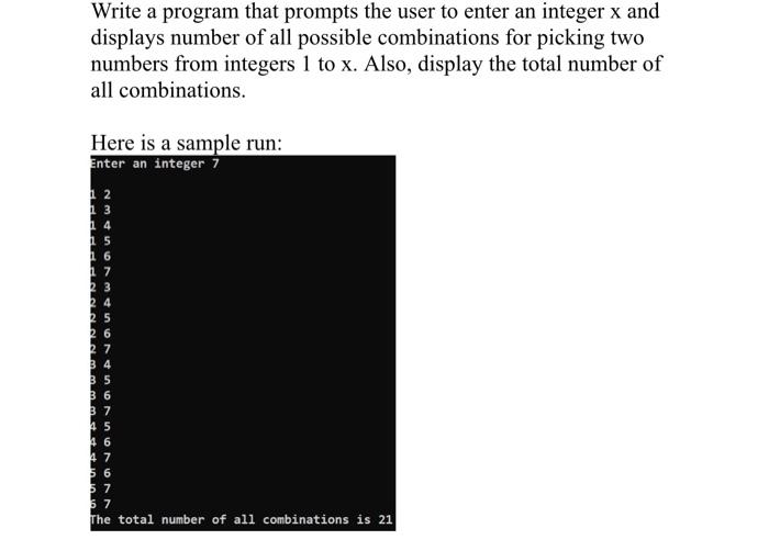 Solved Write a program that prompts the user to enter an | Chegg.com