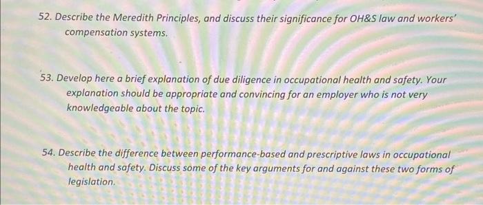 Solved 52. Describe the Meredith Principles, and discuss | Chegg.com