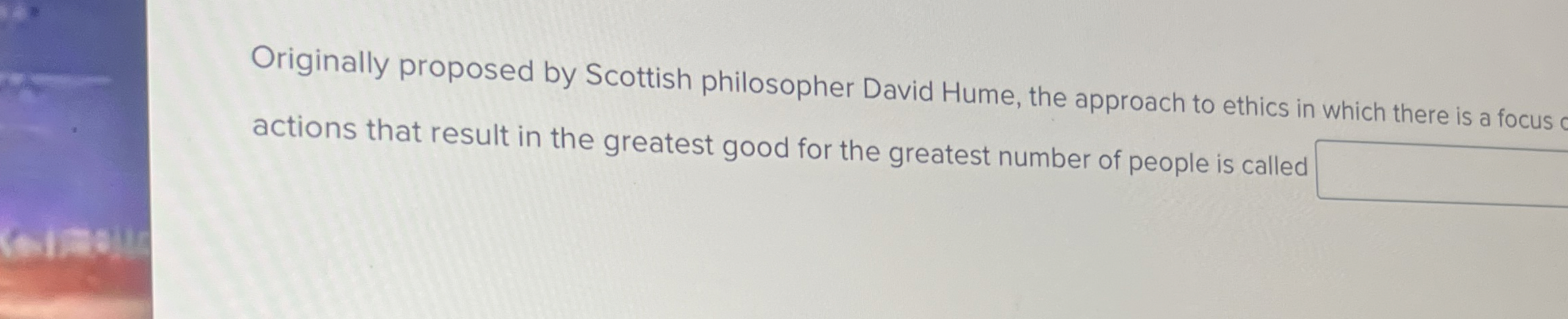 Solved Originally proposed by Scottish philosopher David | Chegg.com