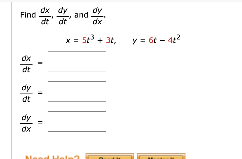 Solved Find dxdt,dydt, ﻿and | Chegg.com
