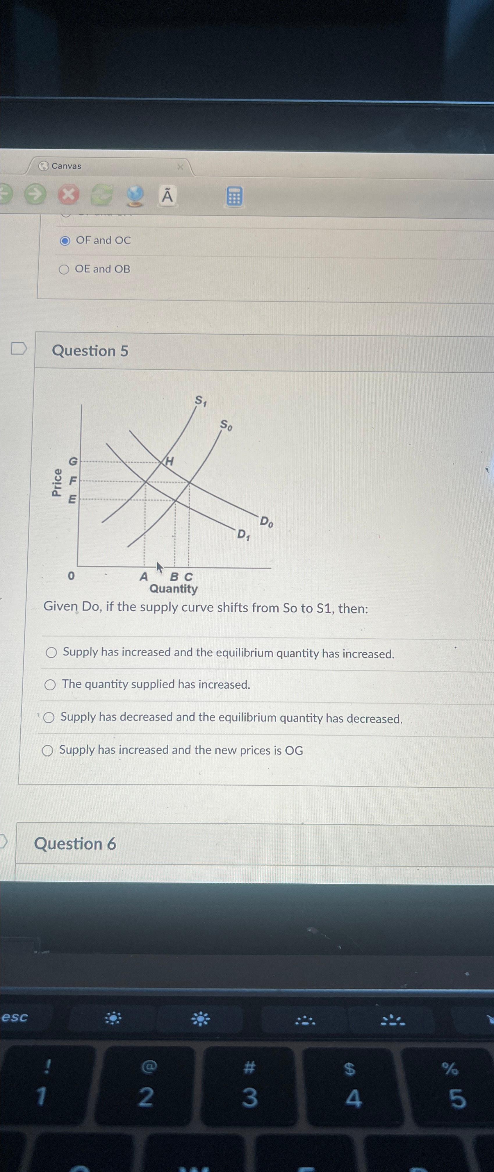 Solved CanvasOF and OCOE ﻿and OBQuestion 5Given Do, ﻿if the | Chegg.com