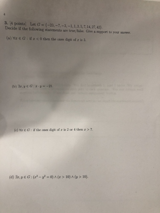 Solved 3. (4 pointsLet G = {-23, -7, -3,-1,1, 3, 5, 7, 14, | Chegg.com
