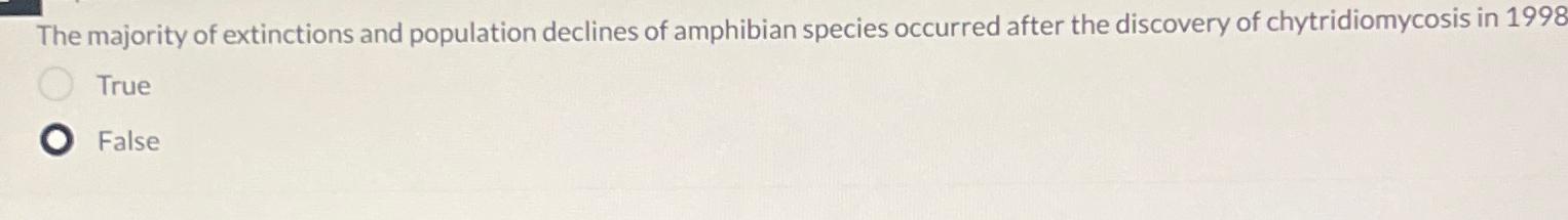 Solved The Majority Of Extinctions And Population Declines