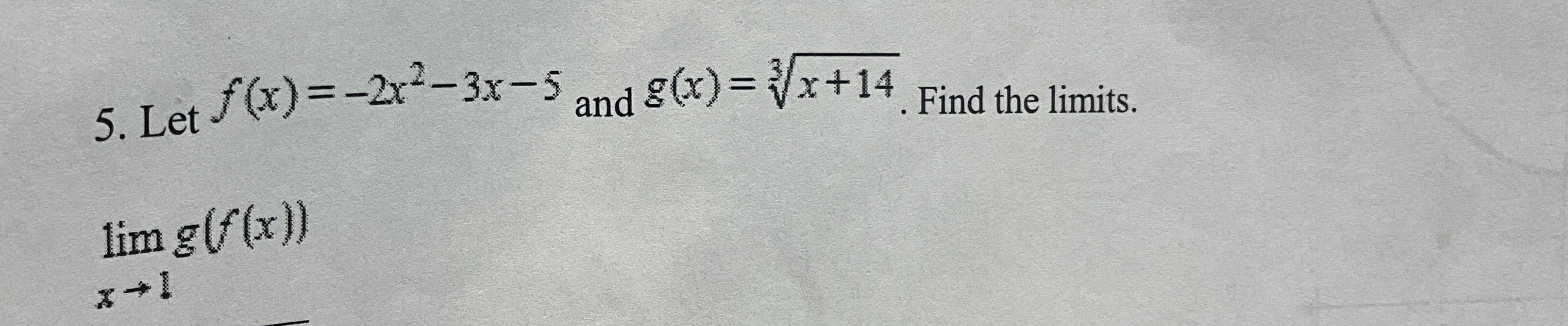Solved Let F X 2x2 3x 5 ﻿and G X X 143 ﻿find The