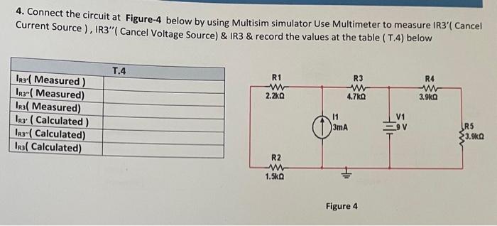 Solved 4. Connect the circuit at Figure-4 below by using | Chegg.com