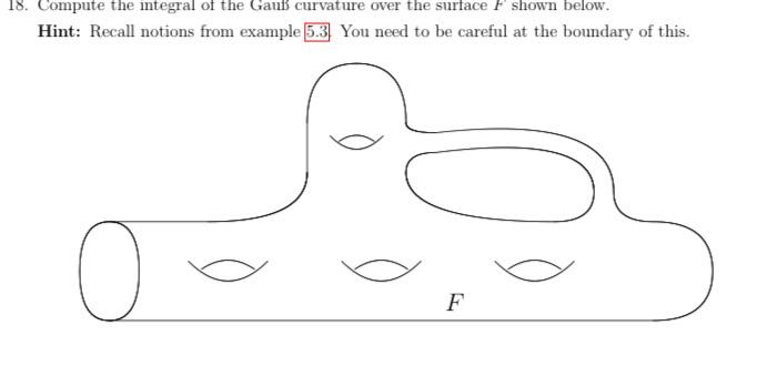 Solved 18. Compute the integral of the Gaub curvature over | Chegg.com