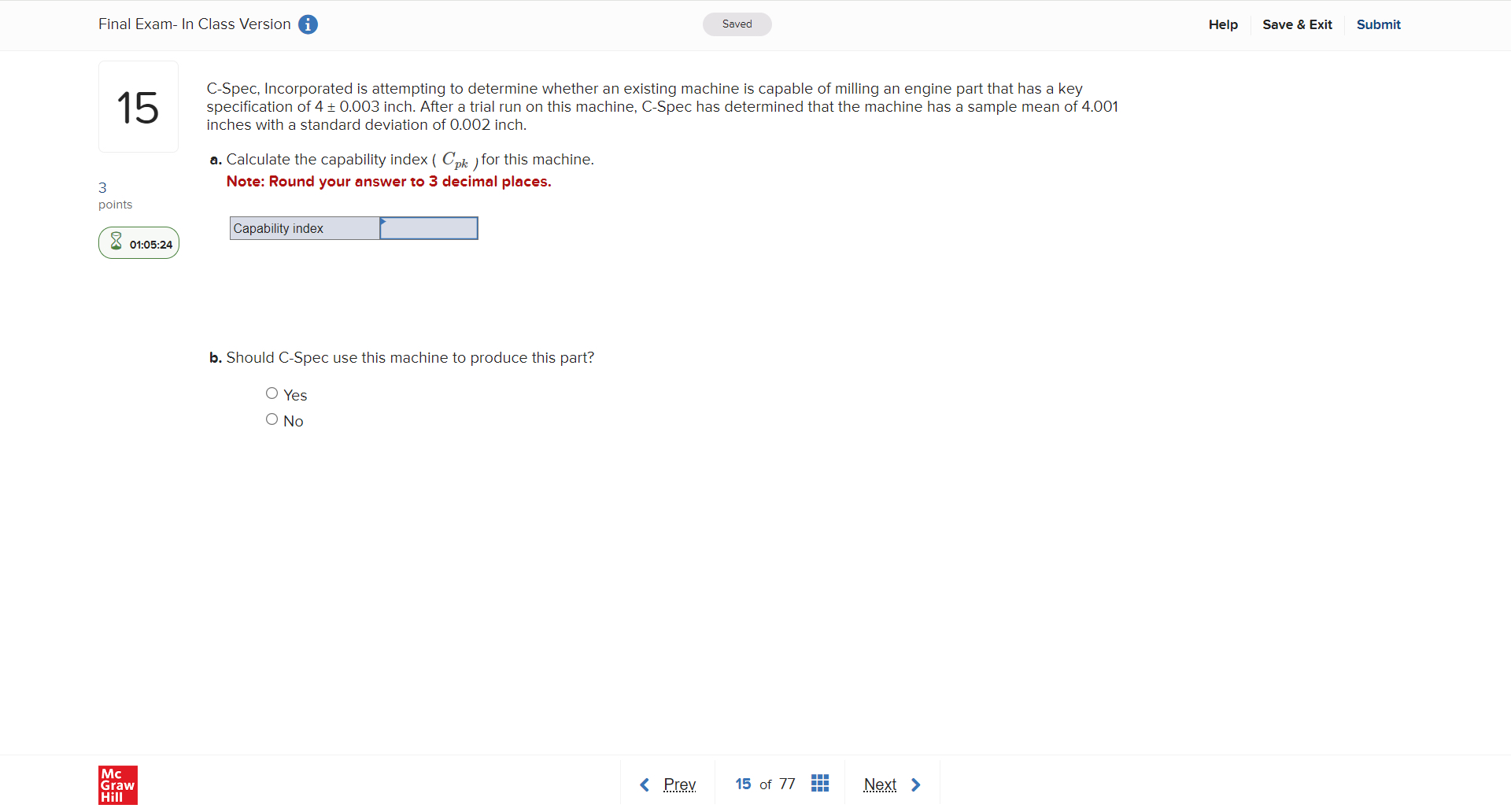 Solved Final Exam- ﻿In Class Version iSavedHelpSave & | Chegg.com