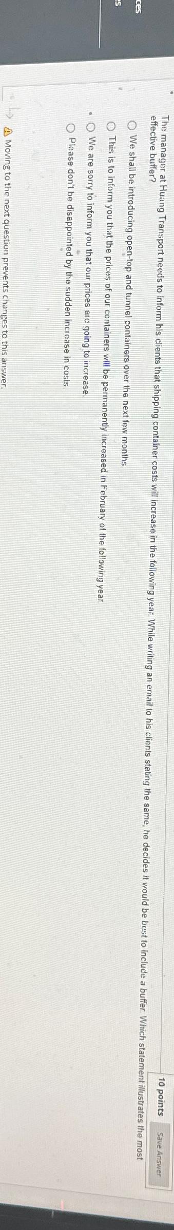 Solved 10 ﻿points effective buffer?The manager at effective | Chegg.com