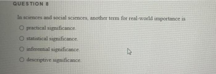 Solved QUESTIONS In sciences and social sciences, another | Chegg.com