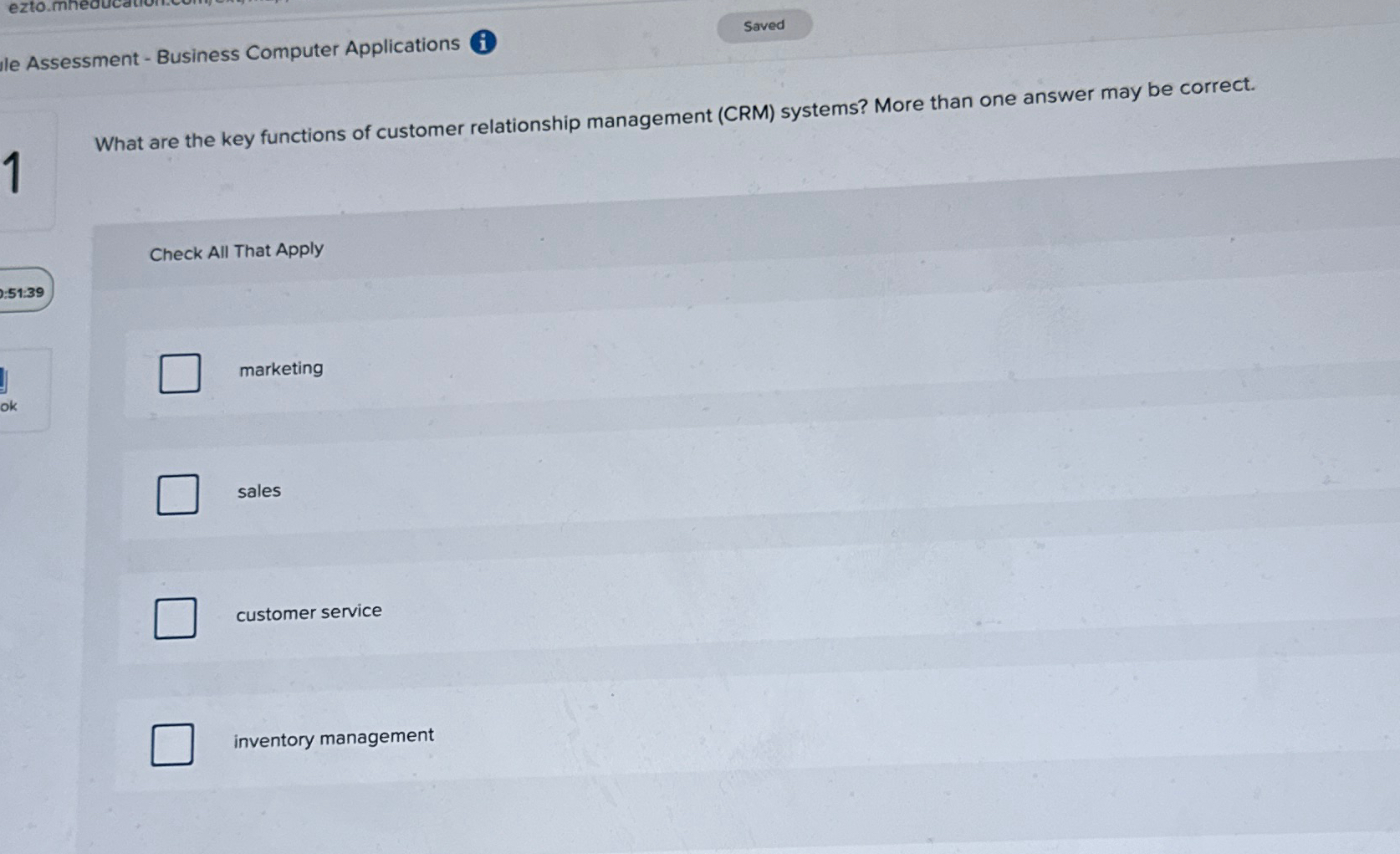 Solved le Assessment - ﻿Business Computer Applications | Chegg.com