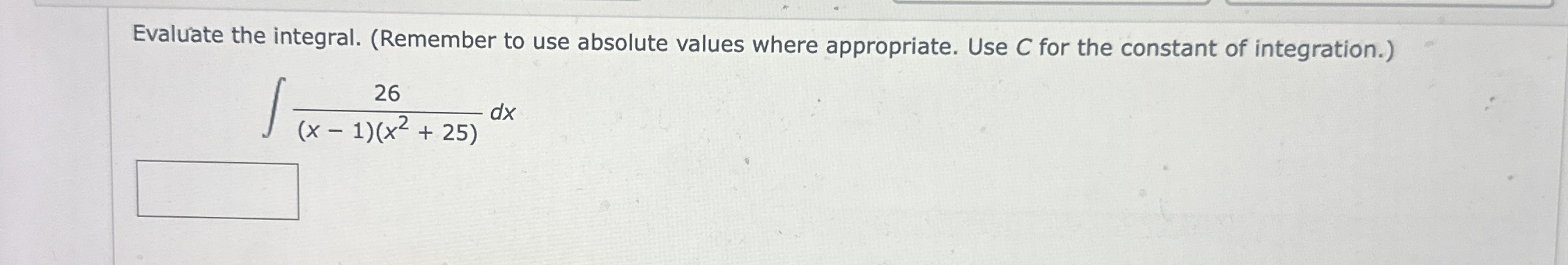 Solved Evaluate the integral. (Remember to use absolute | Chegg.com