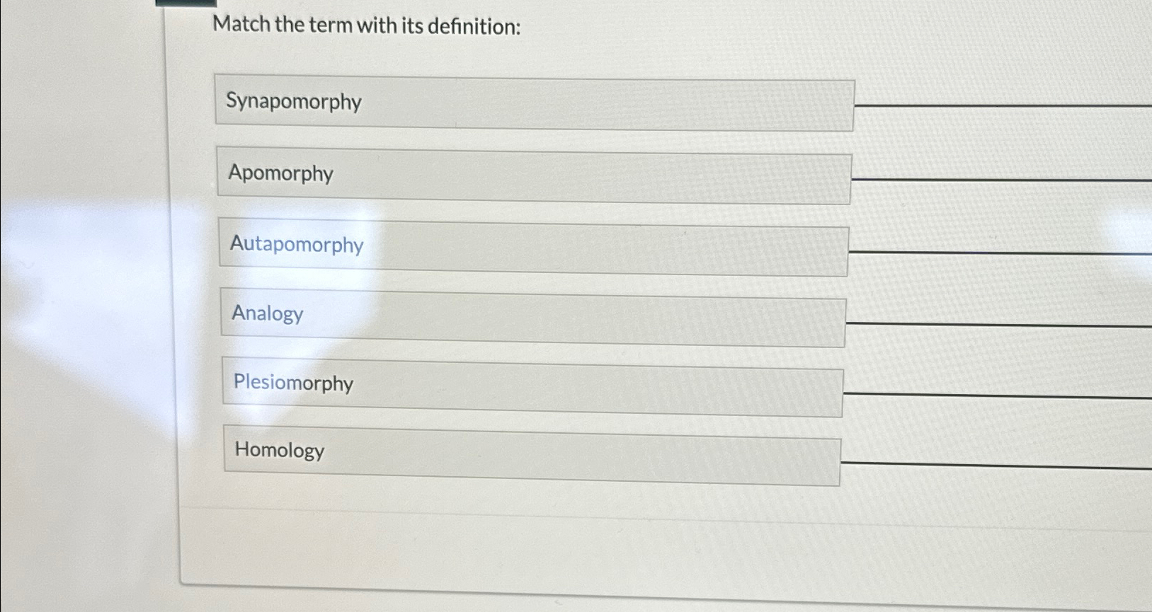 Solved Match the term with its | Chegg.com