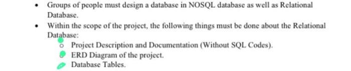 Solved - Groups of people must design a database in NOSQL | Chegg.com