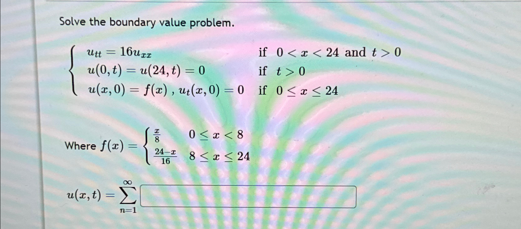Solved Solve the boundary value | Chegg.com