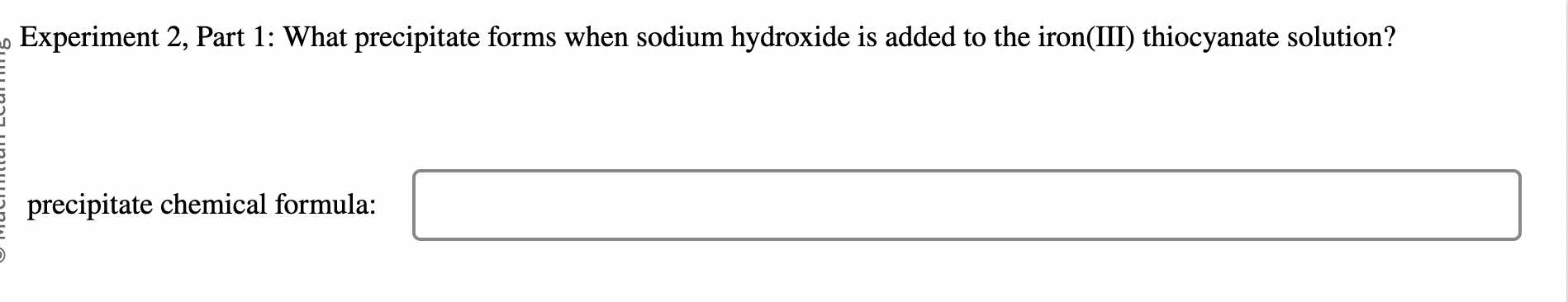 Solved Experiment 2, ﻿Part 1: What precipitate forms when | Chegg.com