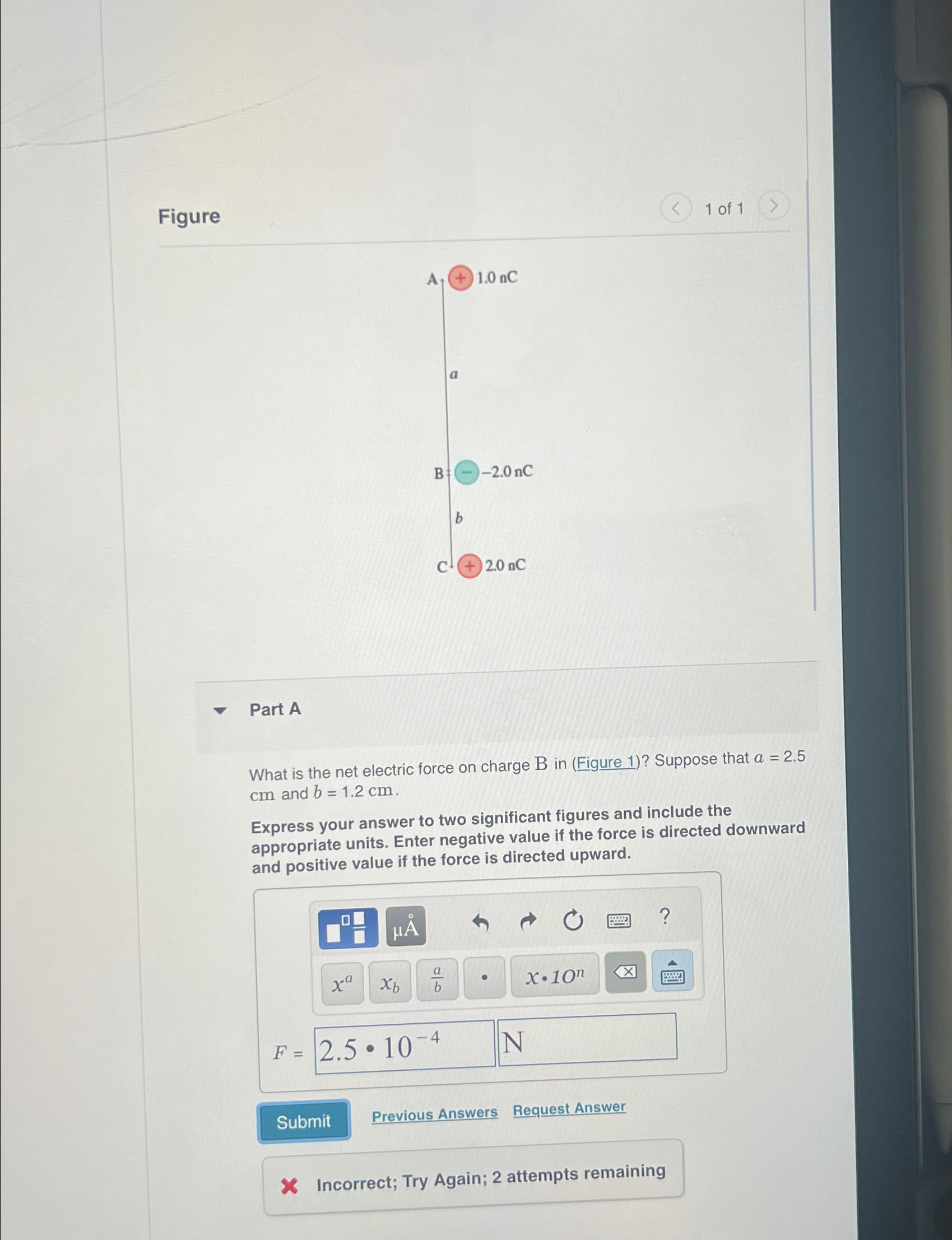 Solved Figure1 ﻿of 1Part AWhat is the net electric force on | Chegg.com