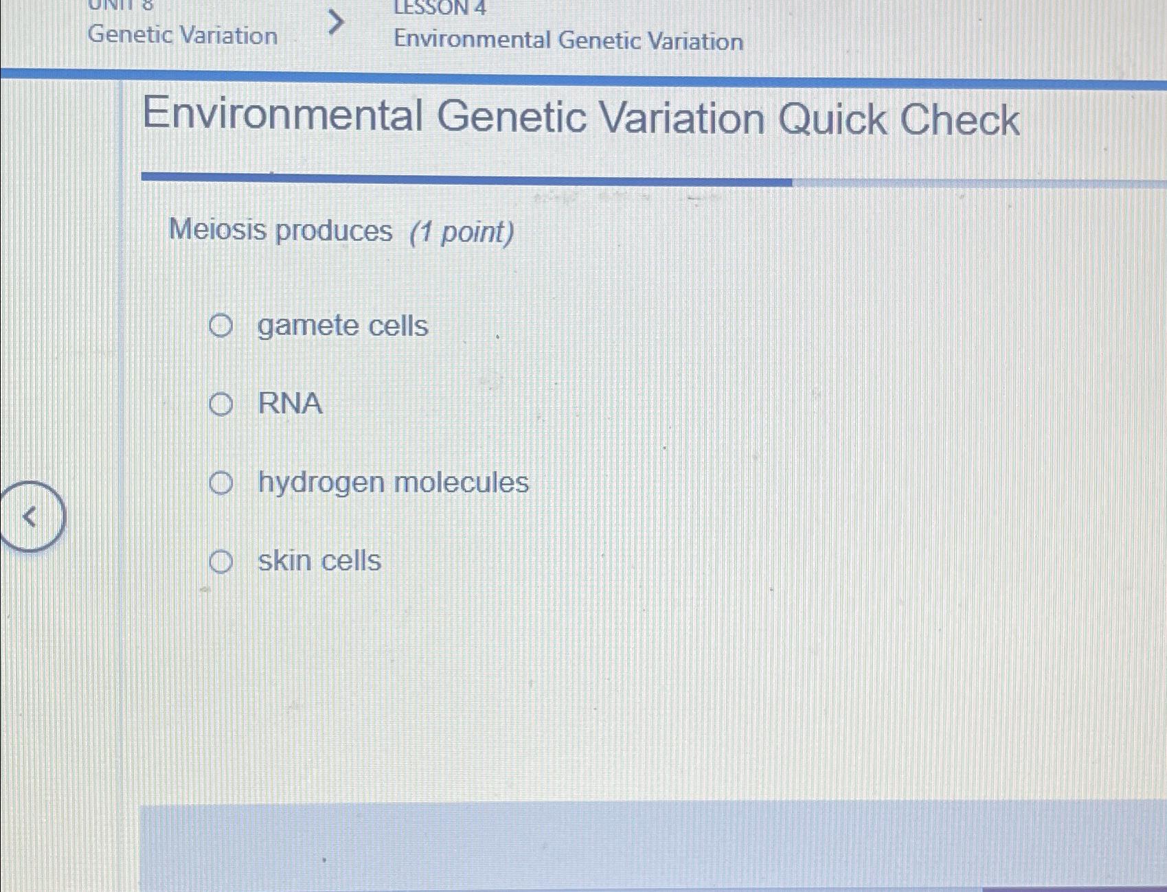 Solved Genetic VariationEnvironmental Genetic | Chegg.com