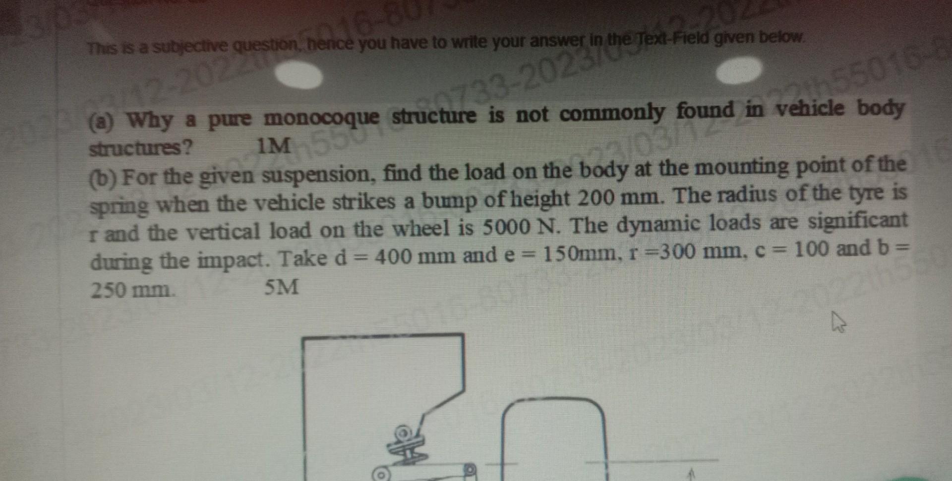 Solved (a) Why a pure monocoque structure is not commonly | Chegg.com