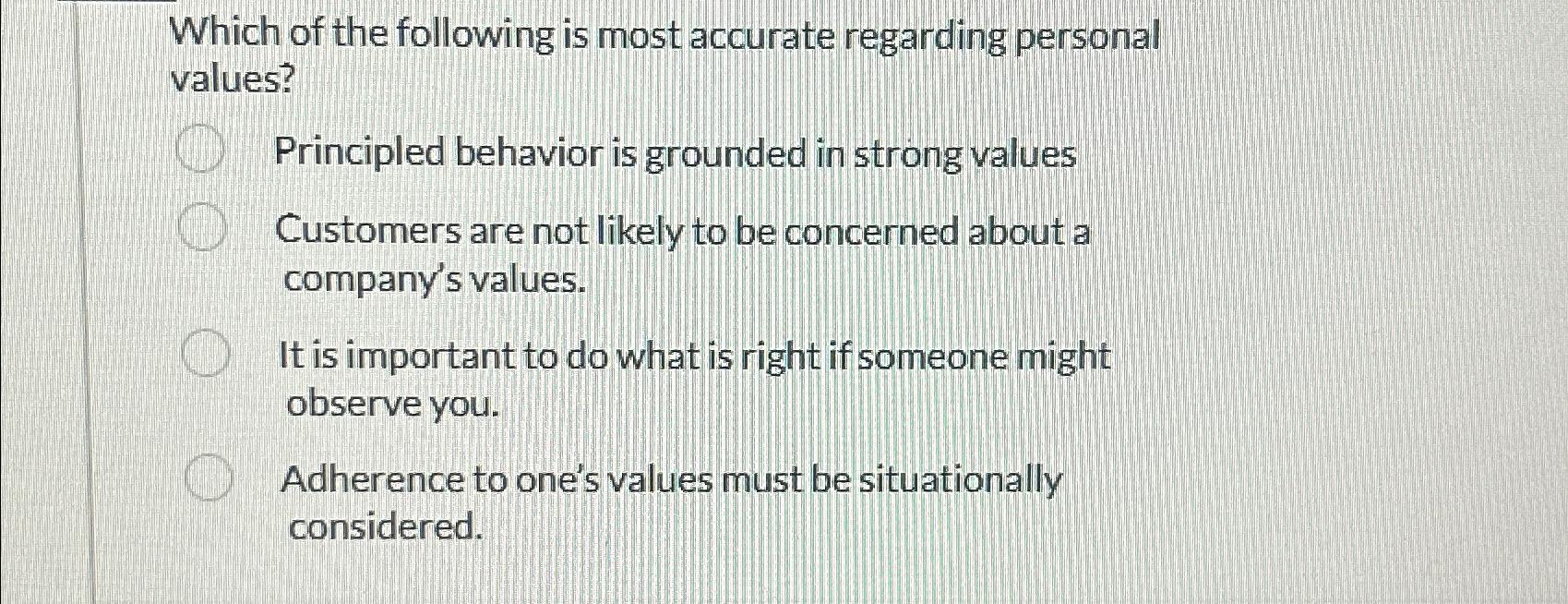 Solved Which of the following is most accurate regarding | Chegg.com