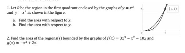 Solved (1.1) 1. Let R be the region in the first quadrant | Chegg.com