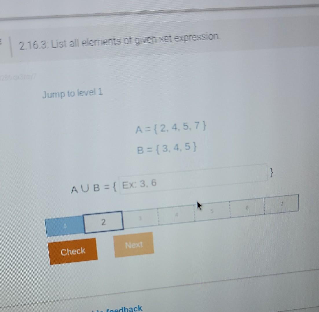 Solved 2.16.3: List all elements of given set expression | Chegg.com