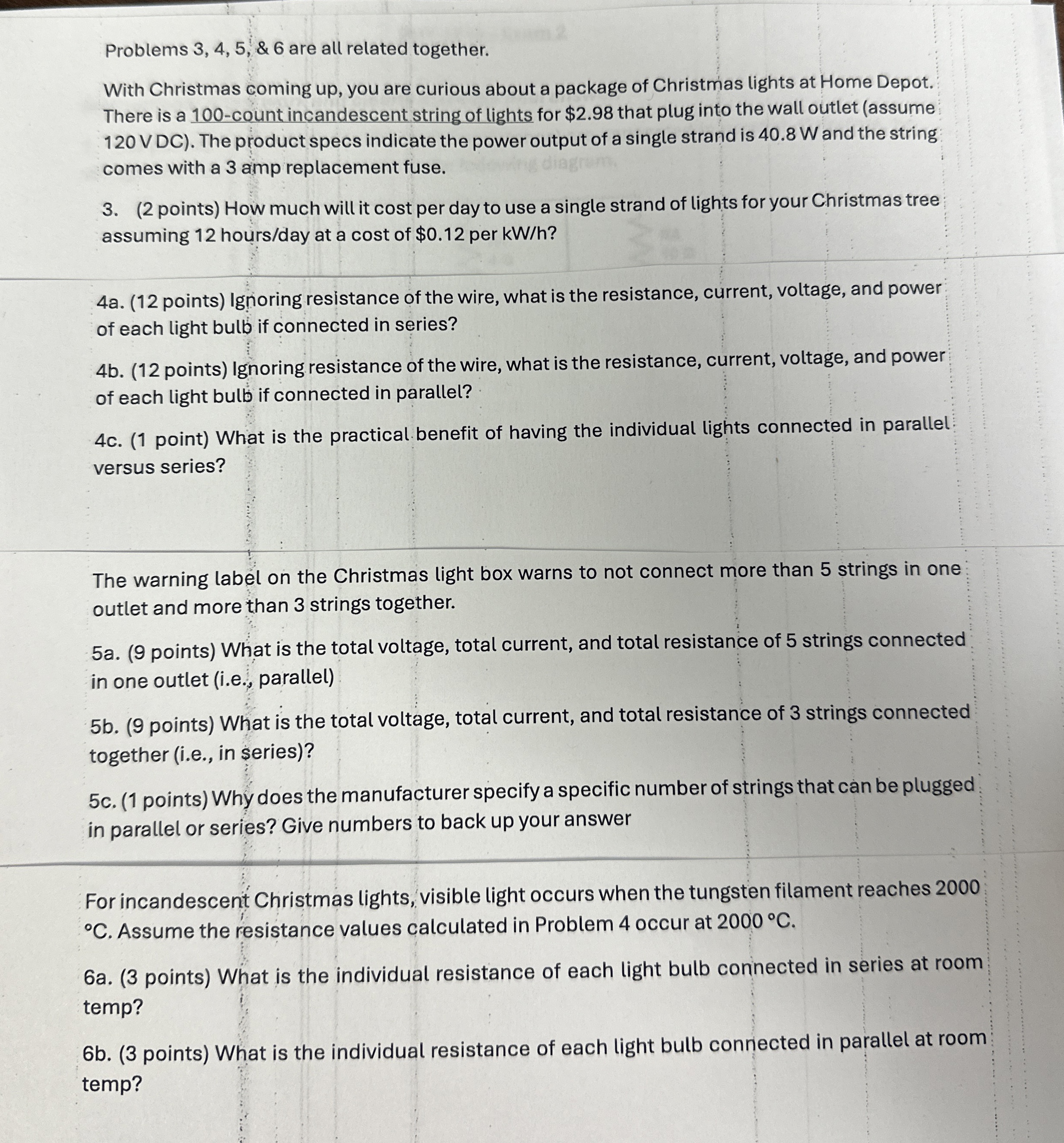 Solved Problems 3, 4, 5, ﻿& 6 ﻿are all related together & | Chegg.com