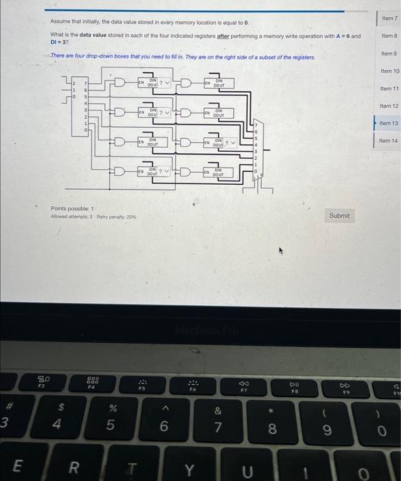 Solved Assume that initially, the data vatue stored in evory | Chegg.com
