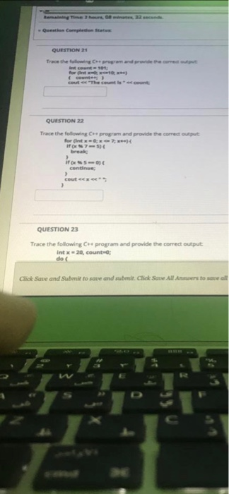 Solved Question Trace The Following Program And Provide The 