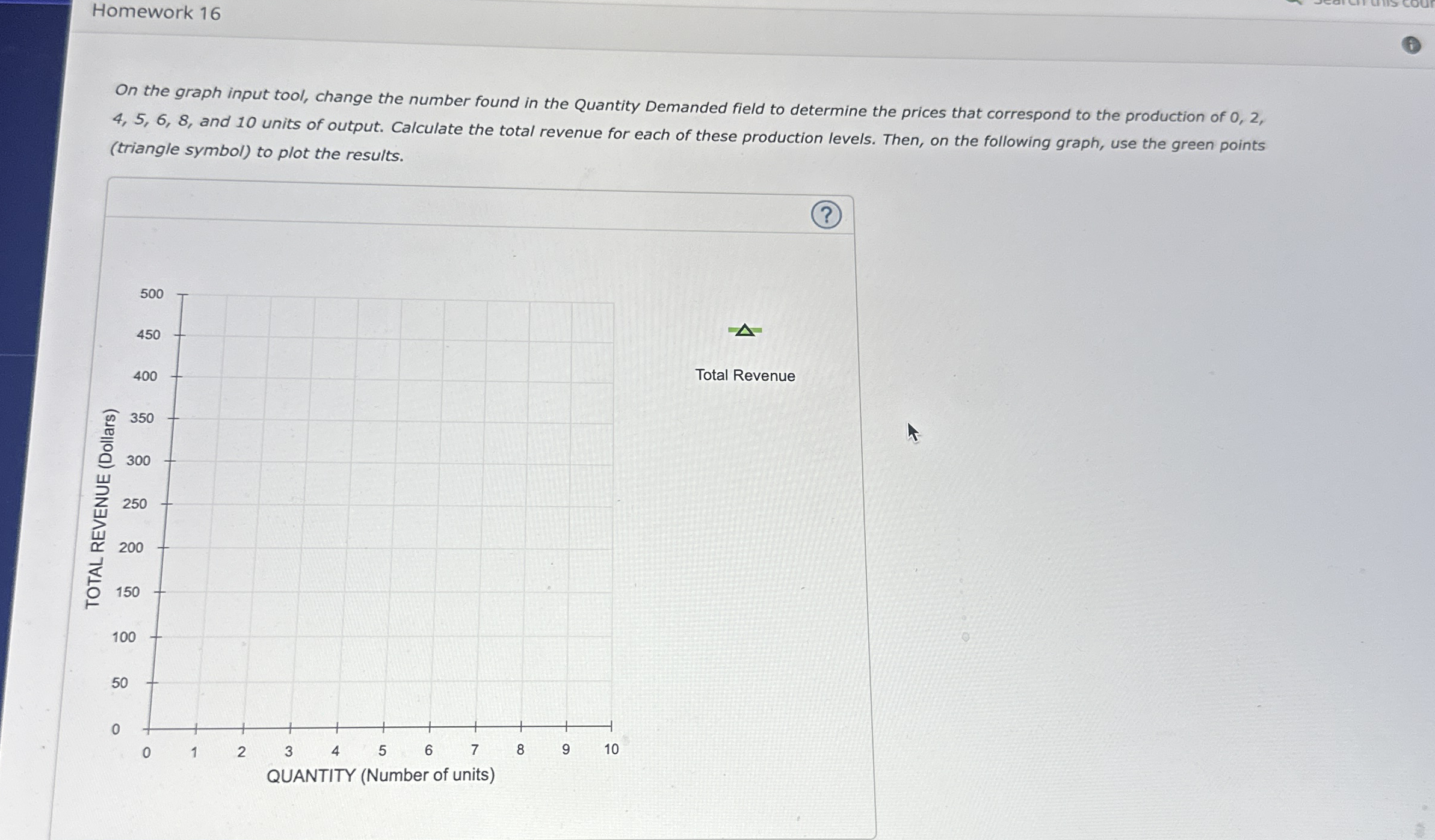 Homework 16On the graph input tool, change the number | Chegg.com