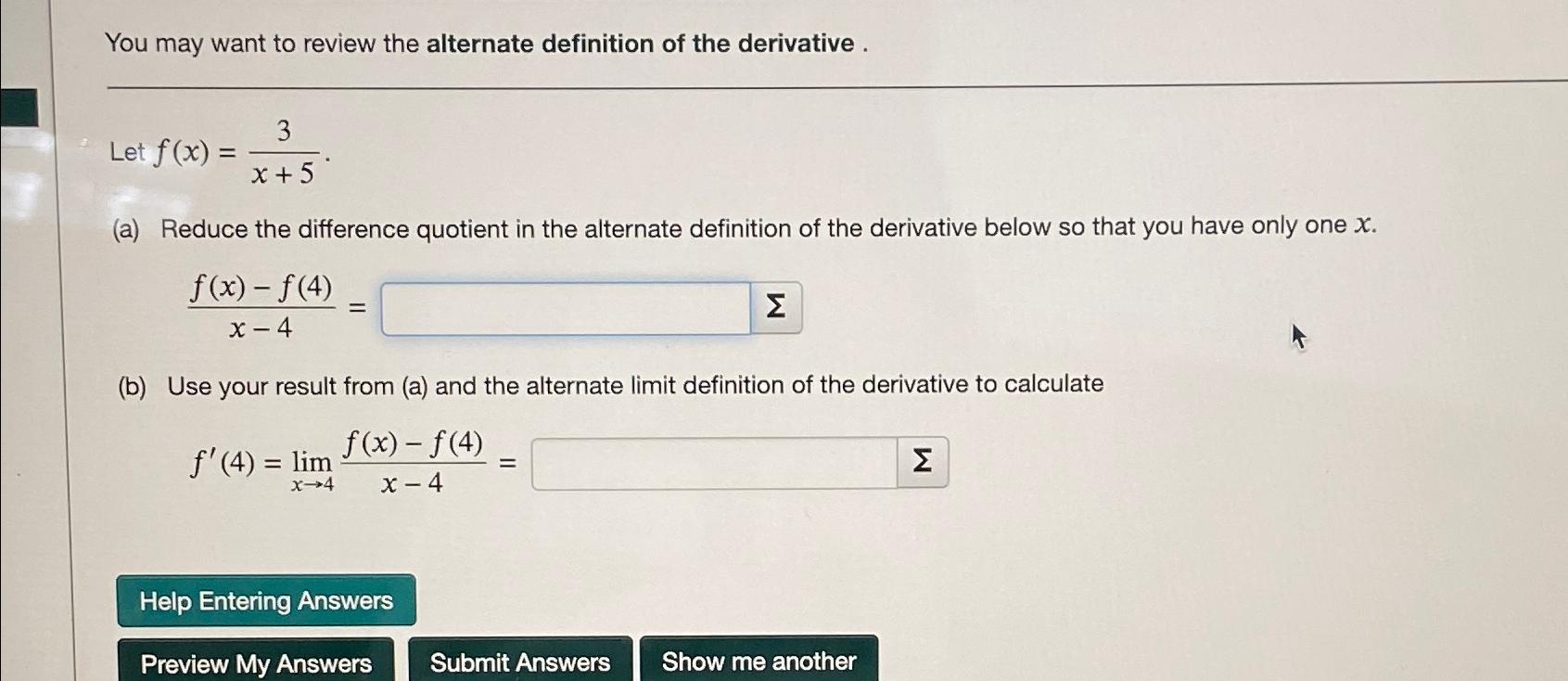 Solved You may want to review the alternate definition of | Chegg.com