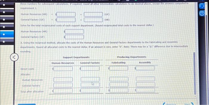 Solved Valron Companr has two support departments, ituman | Chegg.com
