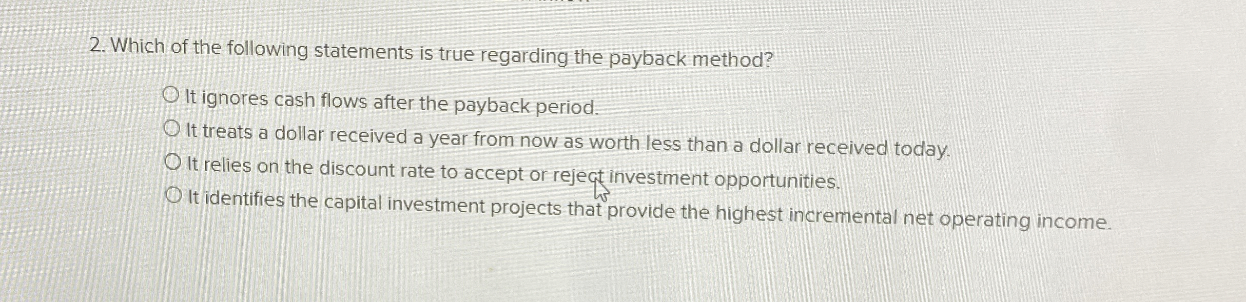 Solved Which of the following statements is true regarding | Chegg.com
