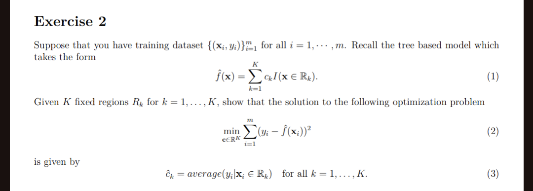 Solved Exercise 2Suppose that you have training dataset | Chegg.com