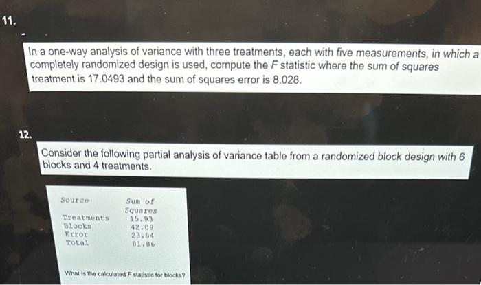 Solved In a one-way analysis of variance with three | Chegg.com