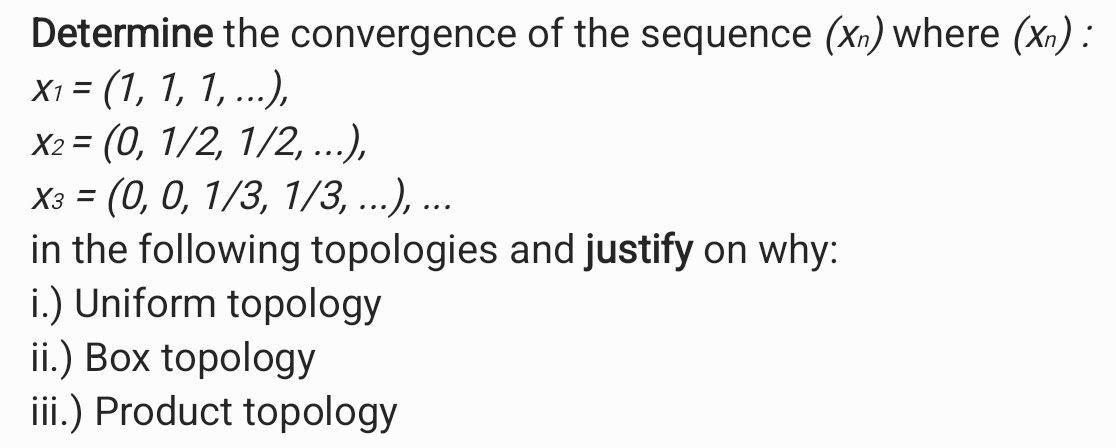 Solved Determine the convergence of the sequence (xn) ﻿where | Chegg.com